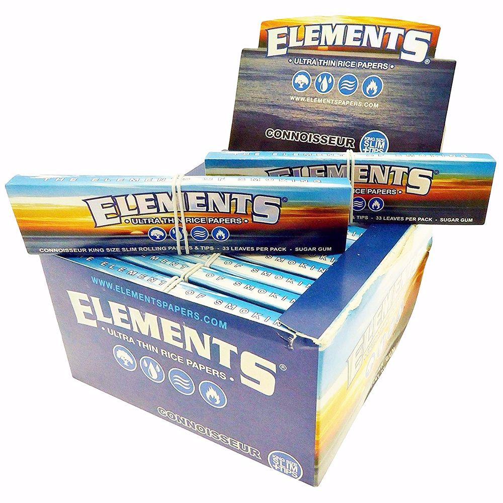 ELEMENT'S KING SIZE SLIM CONNOISSEUR ULTRA THIN RICE ROLLING PAPERS ...