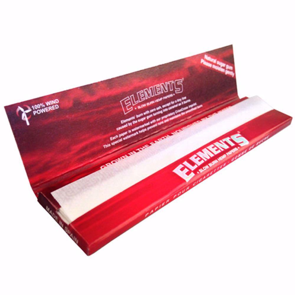Element's Red King Size Slim Hemp Rolling Papers | Rolling Ace