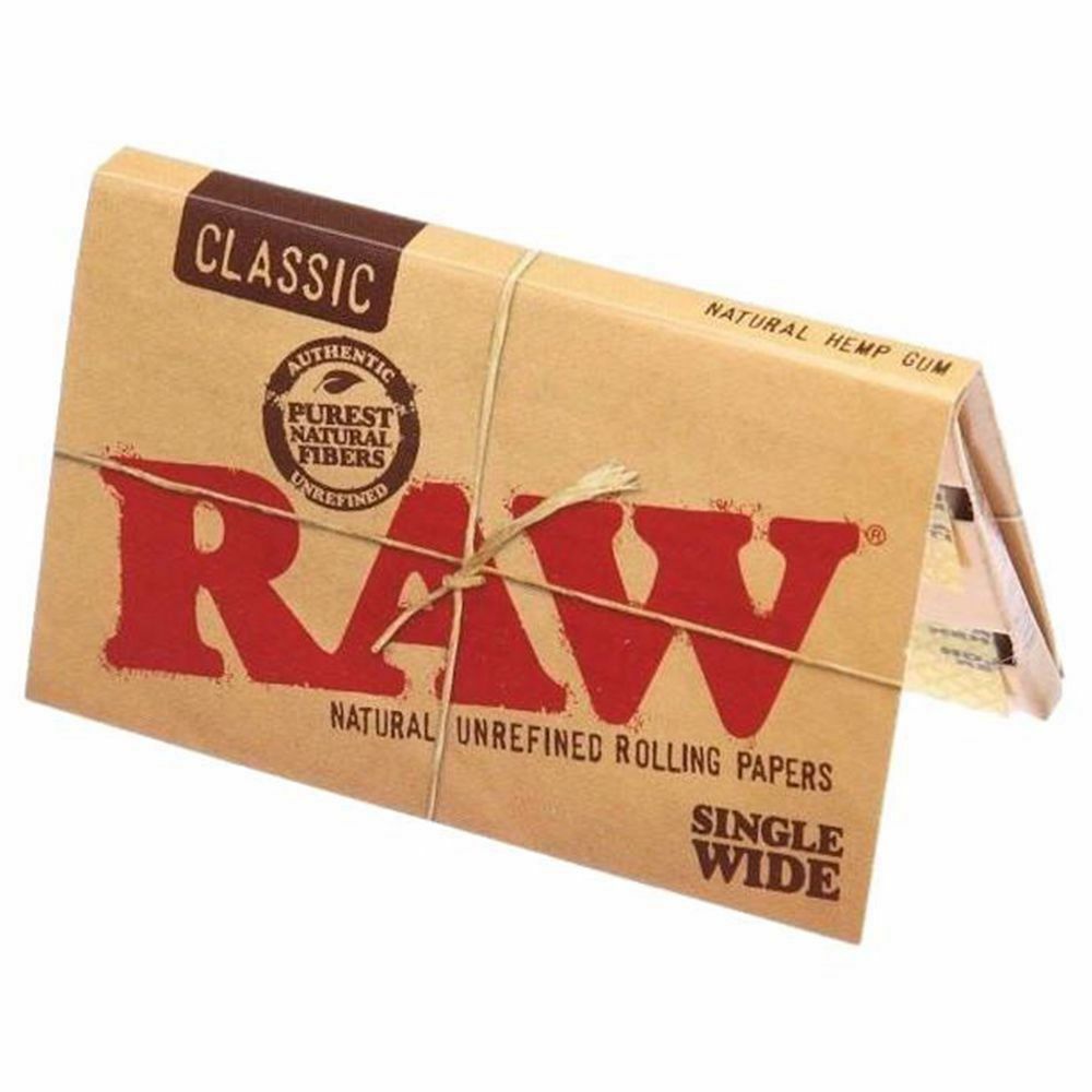 Raw Classic Single Wide - Double Window Rolling Papers | Rolling Ace