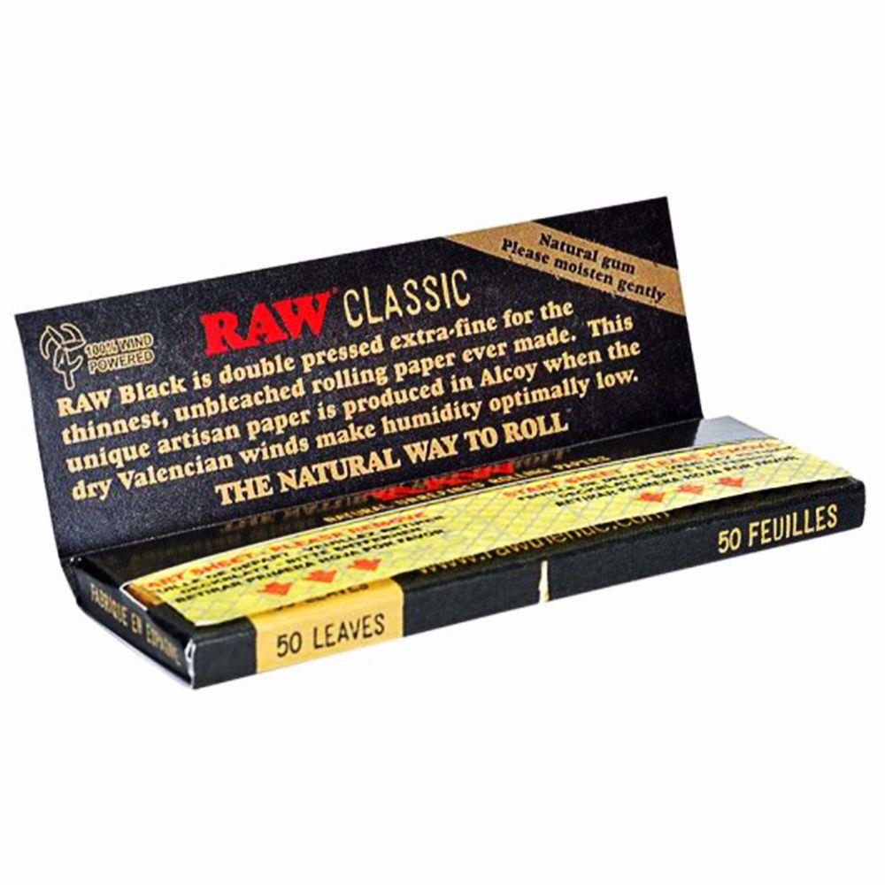 Raw Black 1 1/4 Size Hemp Rolling Papers | Rolling Ace