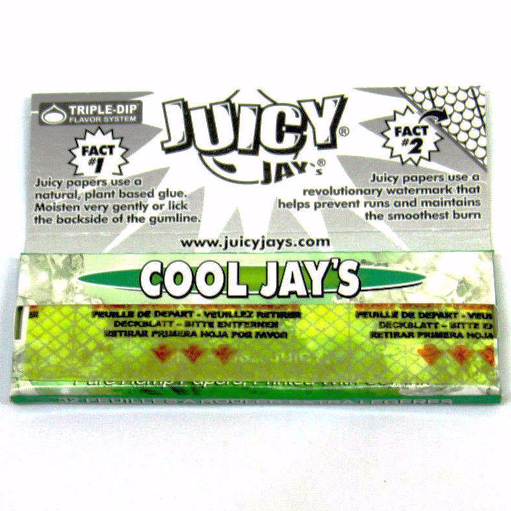 Juicy Jay's 1 1/4 Size Cool Jays Menthol Flavored Rolling Papers ...