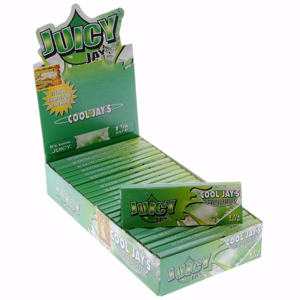 Juicy Jay's 1 1/4 Size Cool Jays Menthol Flavored Rolling Papers ...