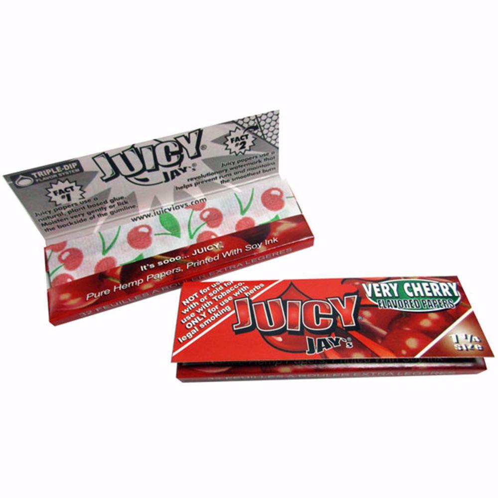 Juicy Jay's 1 1/4 Size Very Cherry Flavored Rolling Papers | Rolling Ace