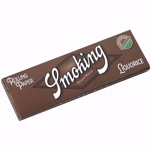 SMOKING #8 LIQUORICE FLAVORED SINGLE WIDE ROLLING PAPERS | Rolling Ace