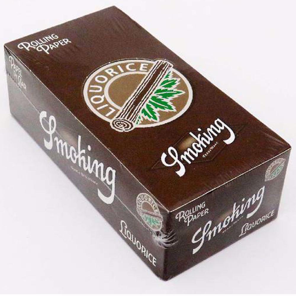 SMOKING #8 LIQUORICE FLAVORED SINGLE WIDE ROLLING PAPERS | Rolling Ace