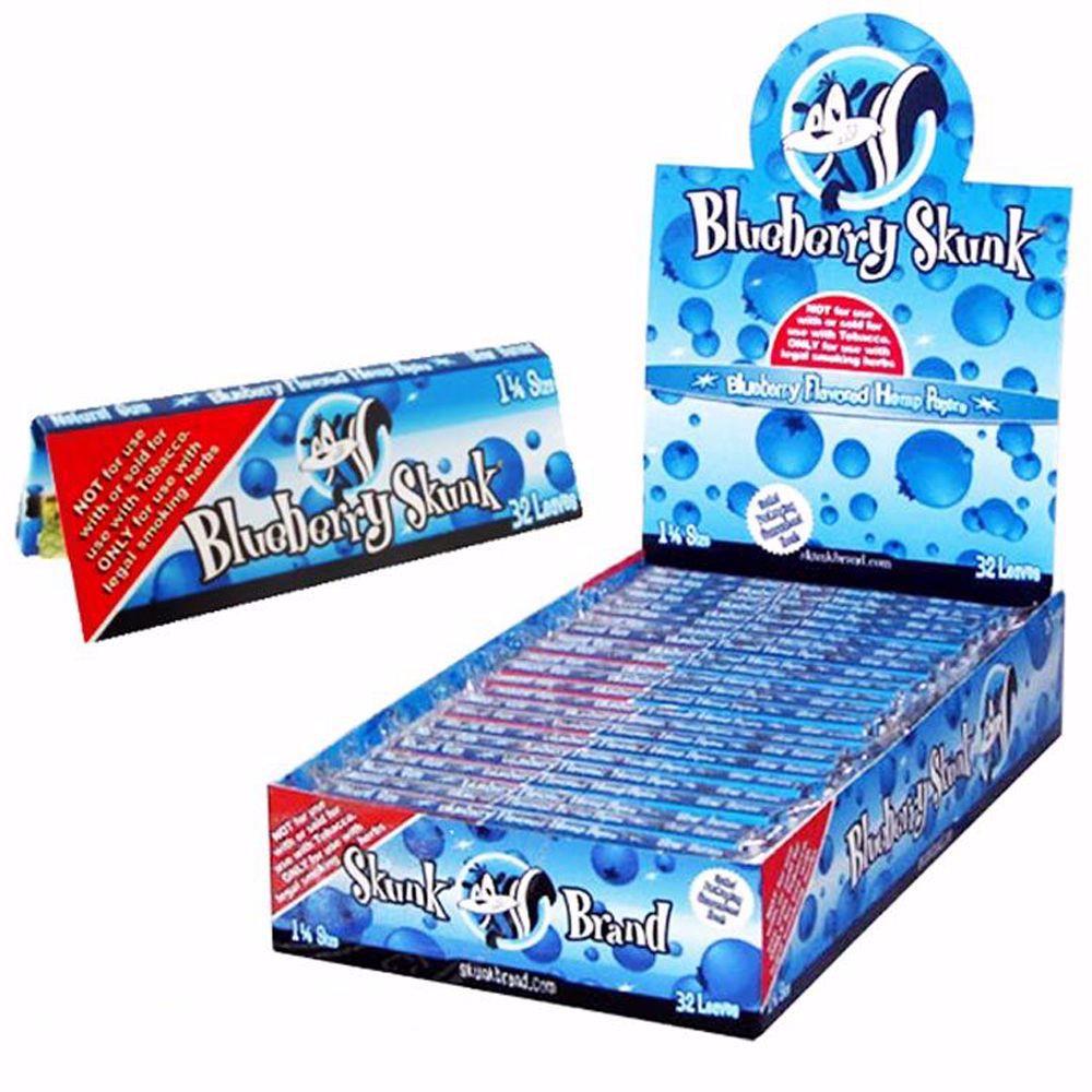 Skunk 1 1/4 Size Blueberry Flavored Rolling Papers | Rolling Ace