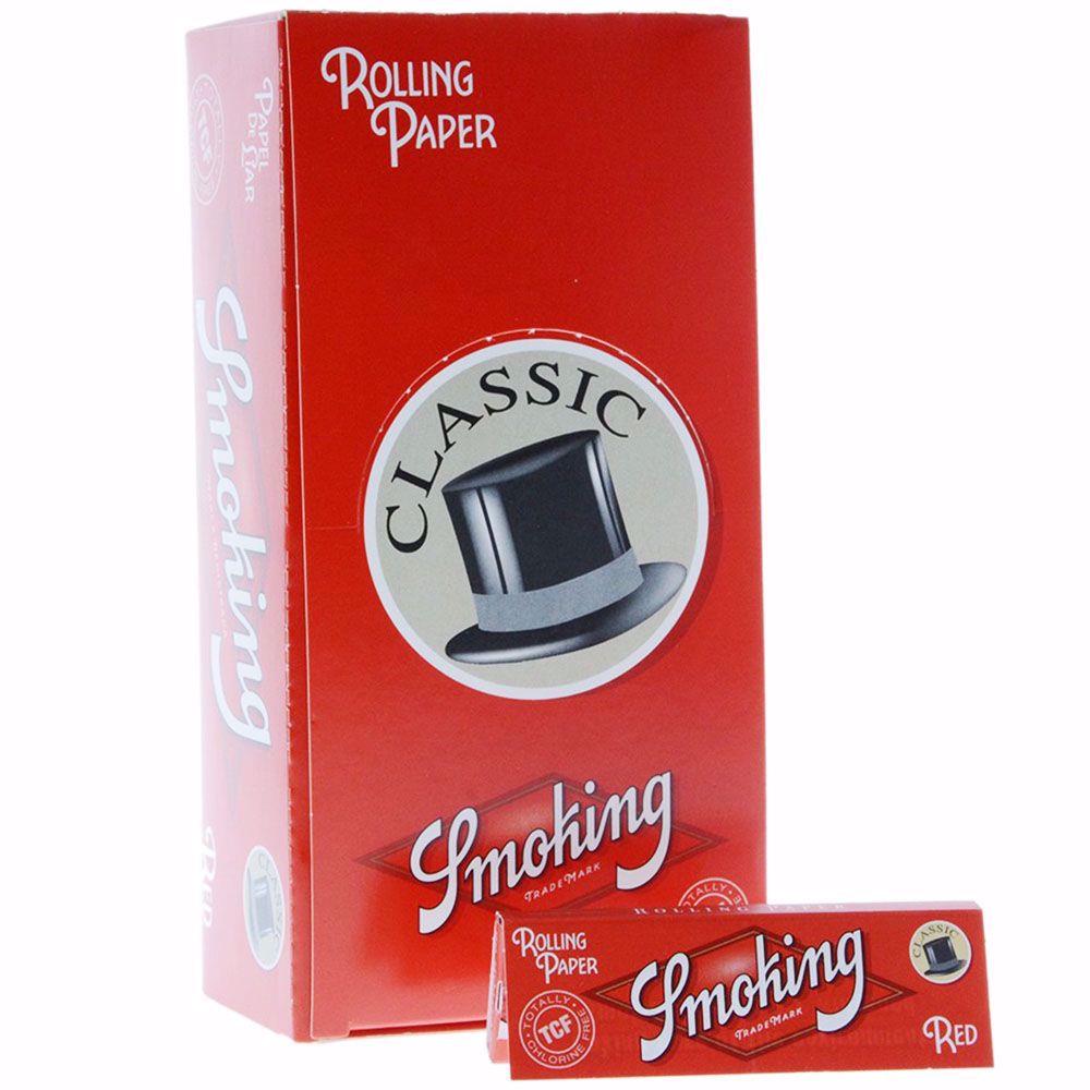 SMOKING #8 RED SINGLE WIDE ROLLING PAPERS | Rolling Ace