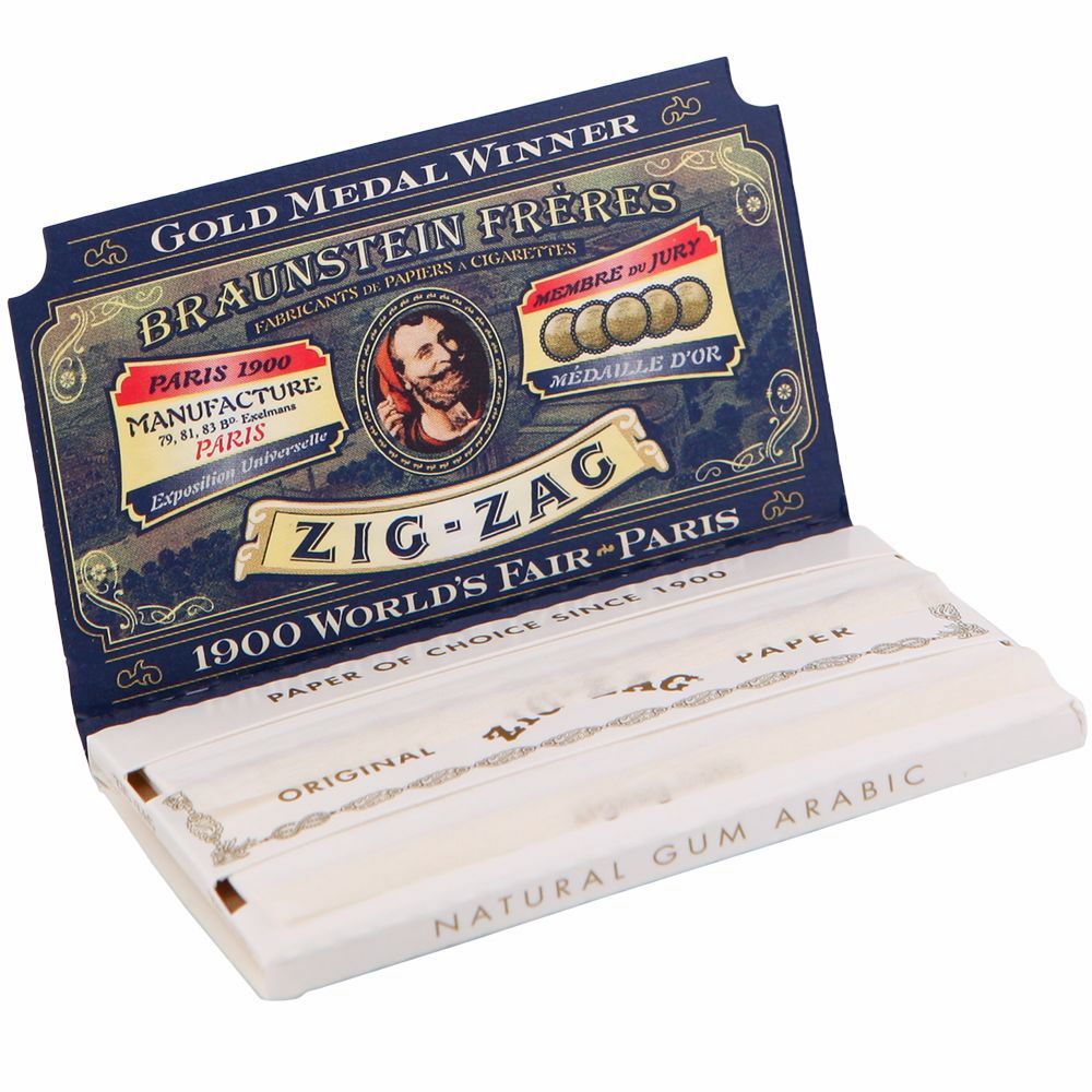 ZIG ZAG CLASSIC WHITE/GOLD SINGLE WIDE ROLLING PAPERS | Rolling Ace