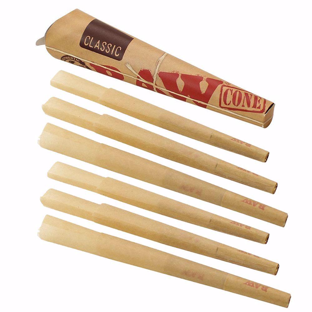 Raw Classic 1 1/4 Size Pre-Rolled Cones • 6 Pack | Rolling Ace