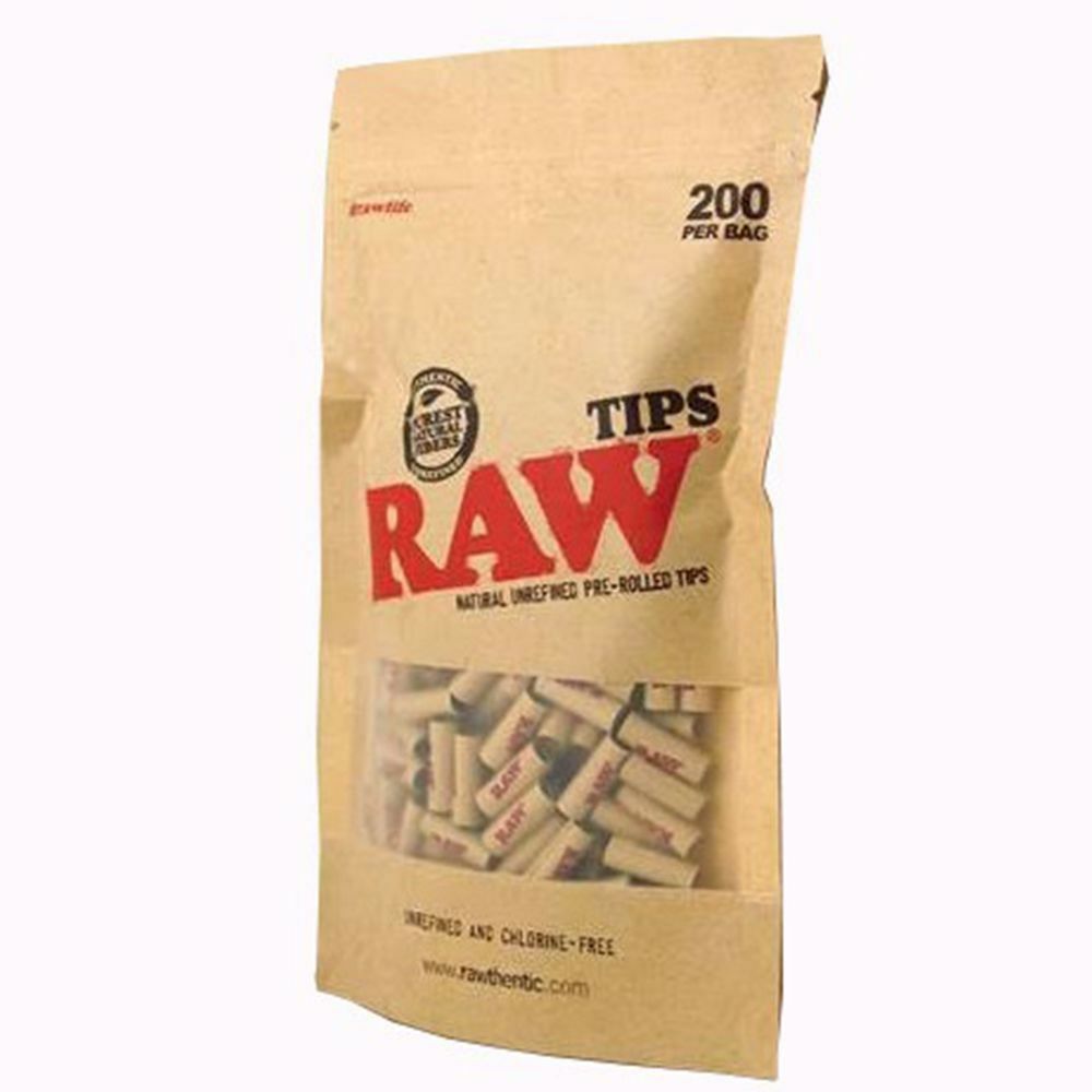 Raw Pre-Rolled Rolling Tips • 200 Per Bag | Rolling Ace