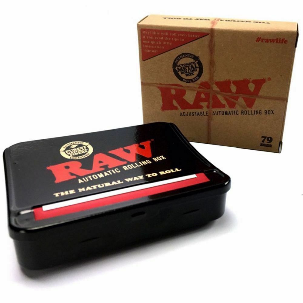 Raw Automatic Rolling Box 79mm • 1 1/4 And 1 1/2 Size | Rolling Ace