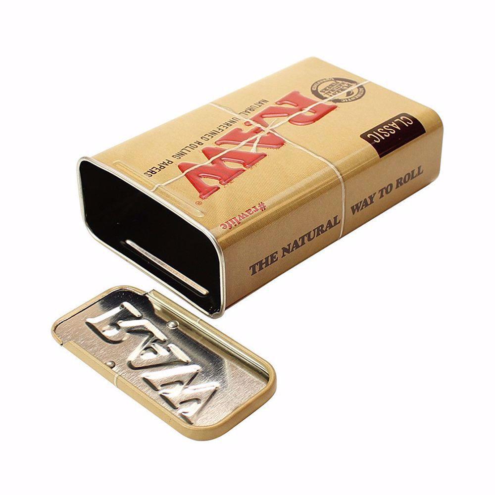 RAW LARGE TIN CASE W/ SLIDING TOP | Rolling Ace