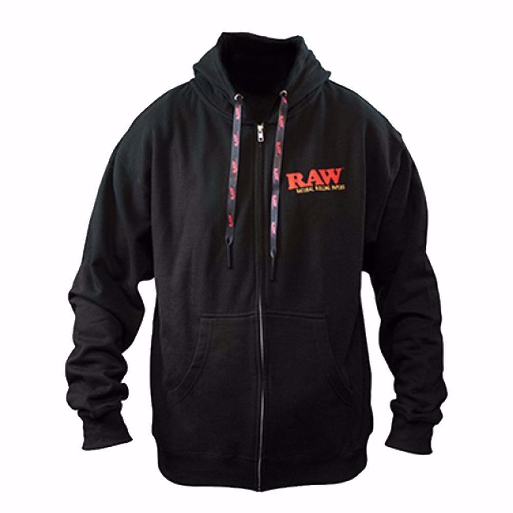 RAW X-LARGE BLACK ZIPPER HOODIE | Rolling Ace