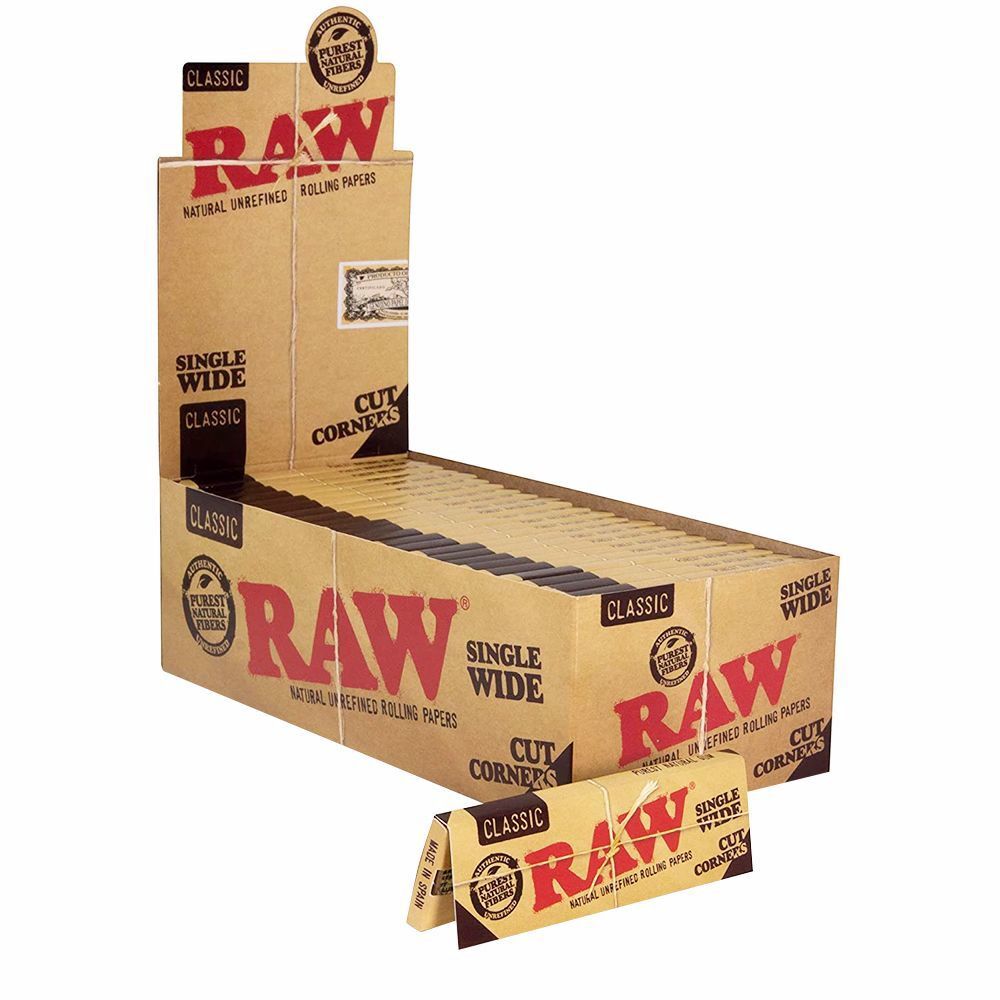 Raw Cut Corners Classic Single Wide Single Window Rolling Papers