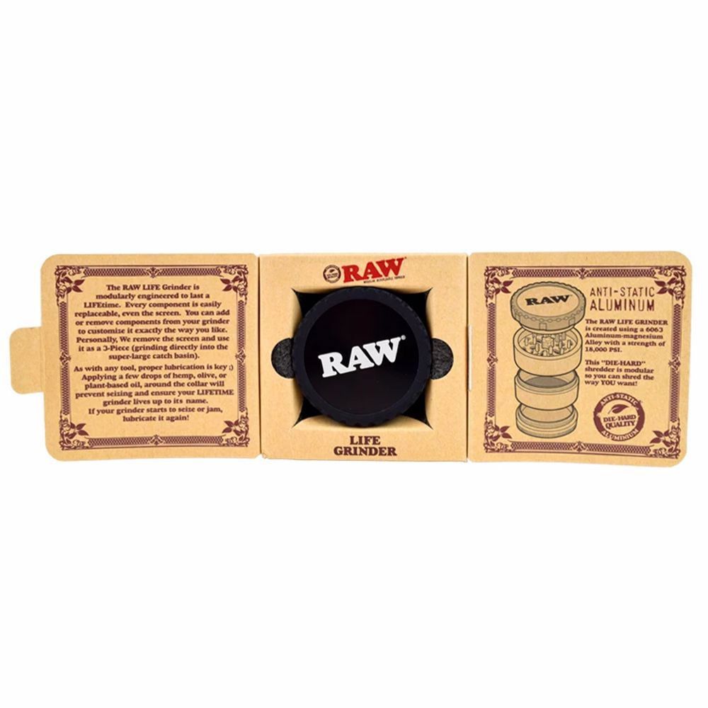 Raw Life Grinder V3 • Black | Rolling Ace