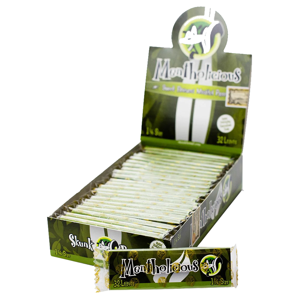 Skunk 1 1/4 Size Mentholicious Flavored Rolling Papers | Rolling Ace