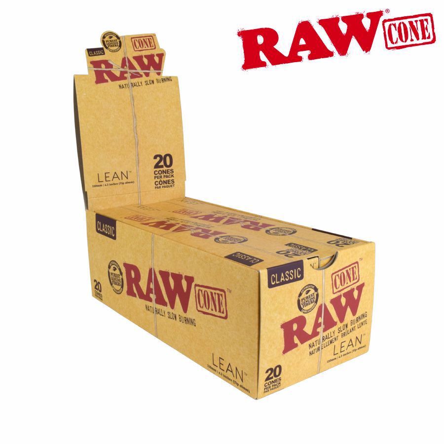 Raw Classic Lean Pre-Rolled Cones • 20 Pack | Rolling Ace