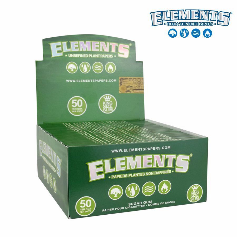 Elements Green King Size Slim Rolling Papers | Rolling Ace