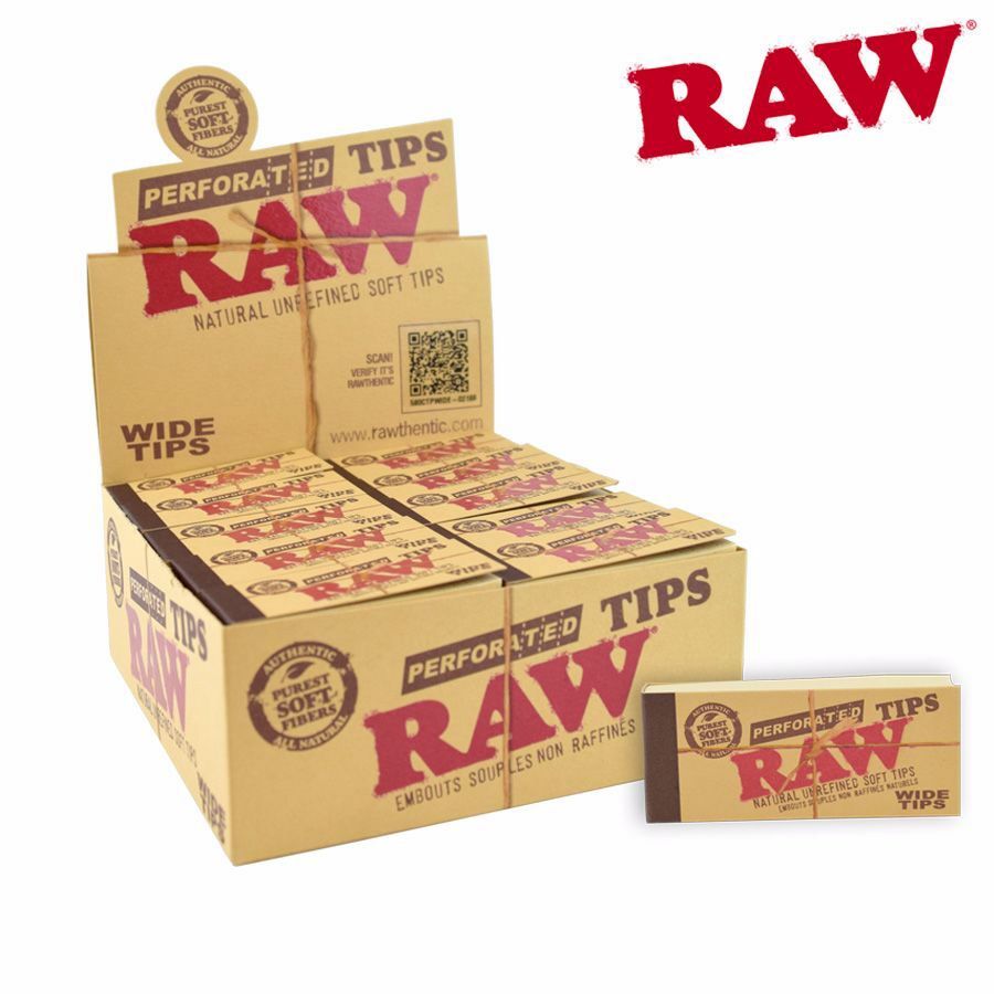 Raw Wide Perforated Tips | Rolling Ace