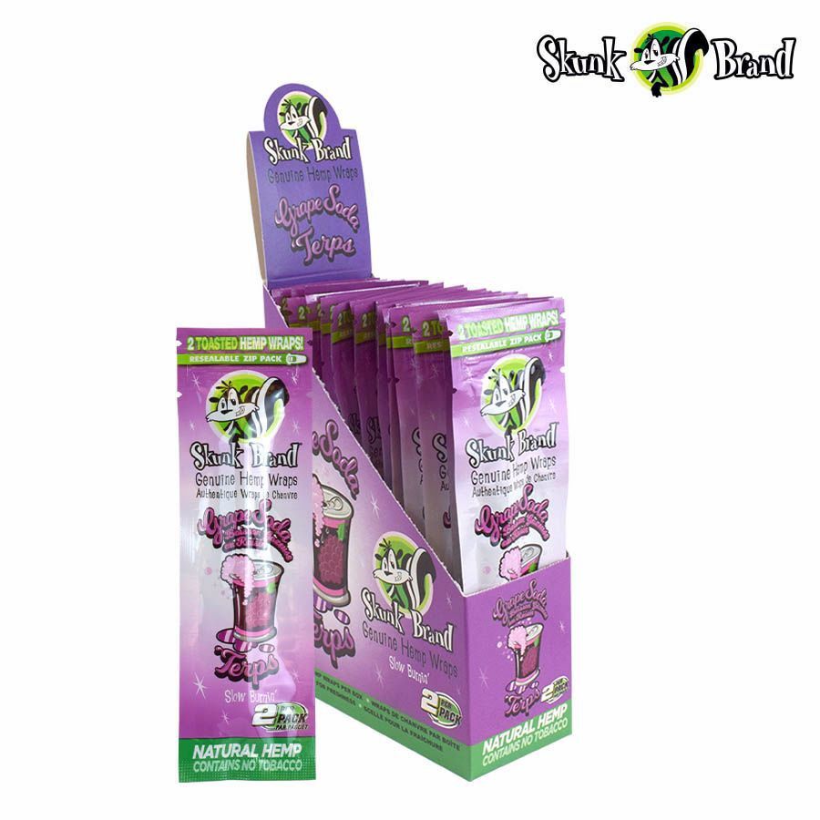 Skunk Grape Soda Terp Enhanced Flavored Hemp Wraps | Rolling Ace