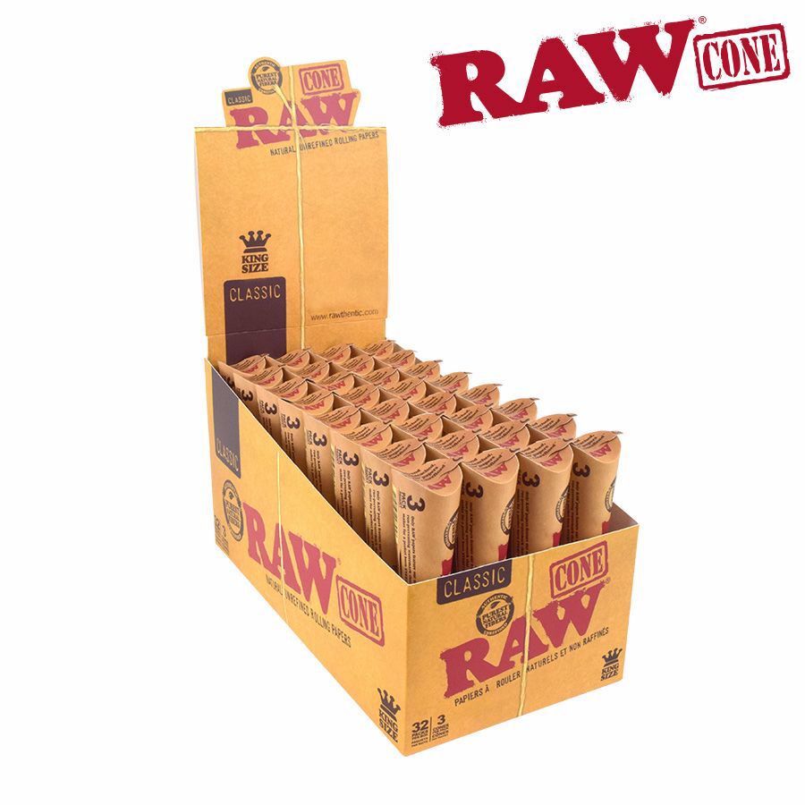 Raw Classic King Size Pre-Rolled Cones • 3 Pack | Rolling Ace