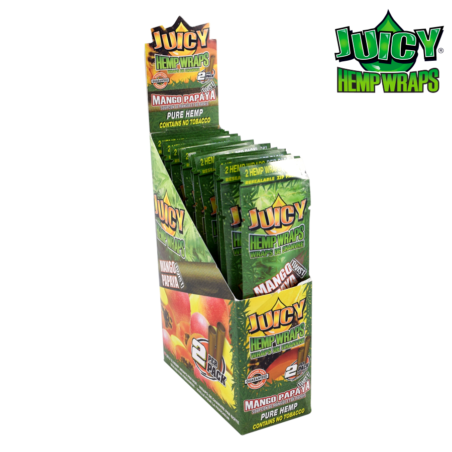 Juicy Jay's Mango Papaya Twist Hemp Wraps | Rolling Ace